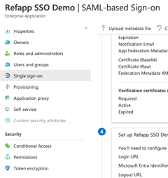 Signing and encryption SAML SSO Entra ID
